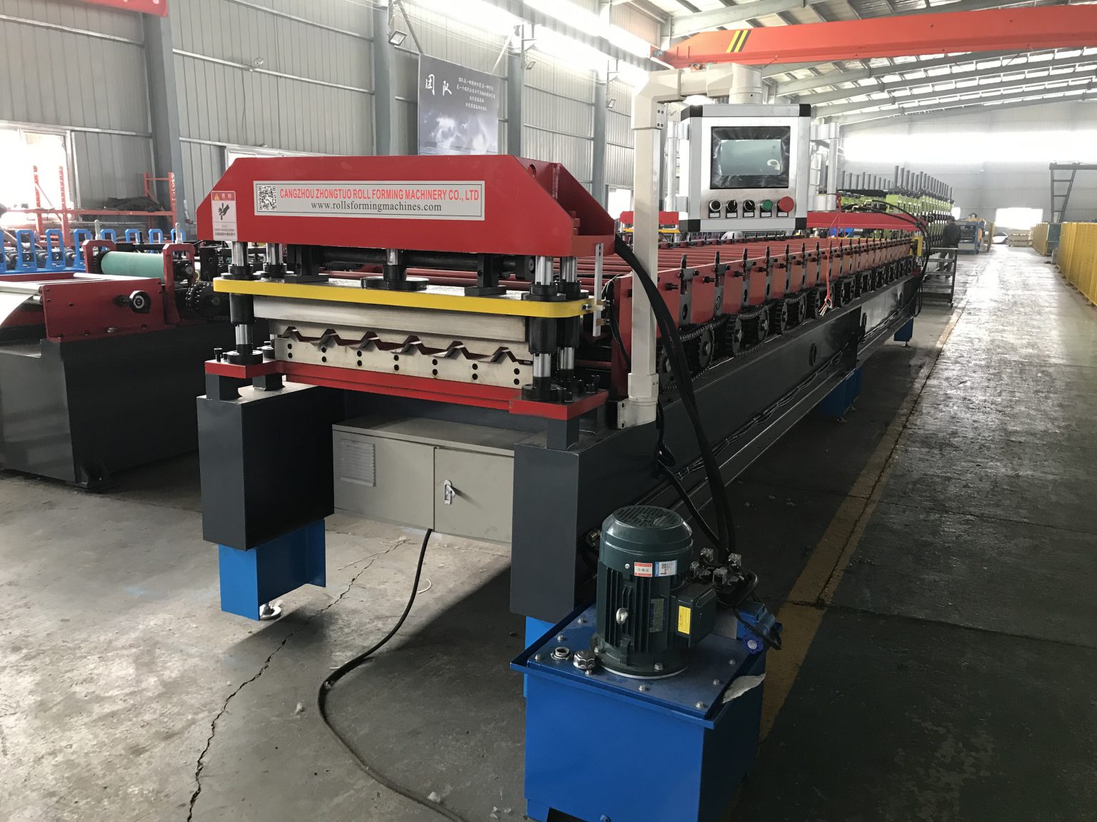 Double cutter roofing panel roll forming machine - color steel roll forming machine - Zhongtuo ...