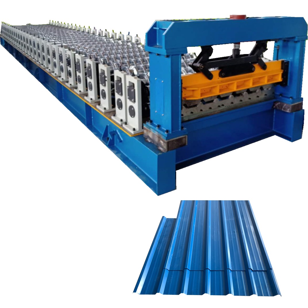 Trapezoidal Roofing Sheet Roll Forming Machine - color steel roll ...