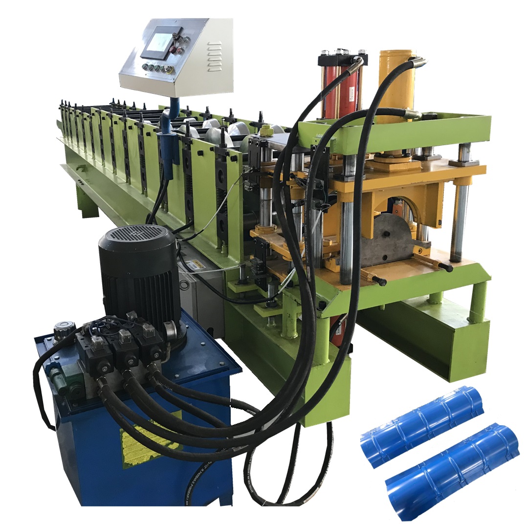 Colored steel PPGI Roof tile ridge edge roll form machine - color steel ...