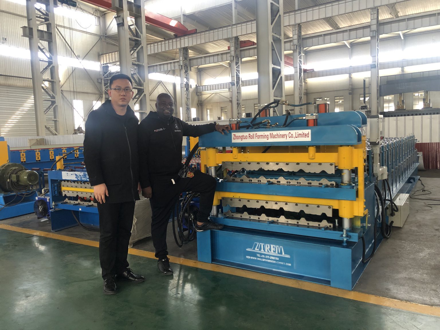 Step tile and IBR sheet Double deck Roll Forming Machine 0.2-0.8mm