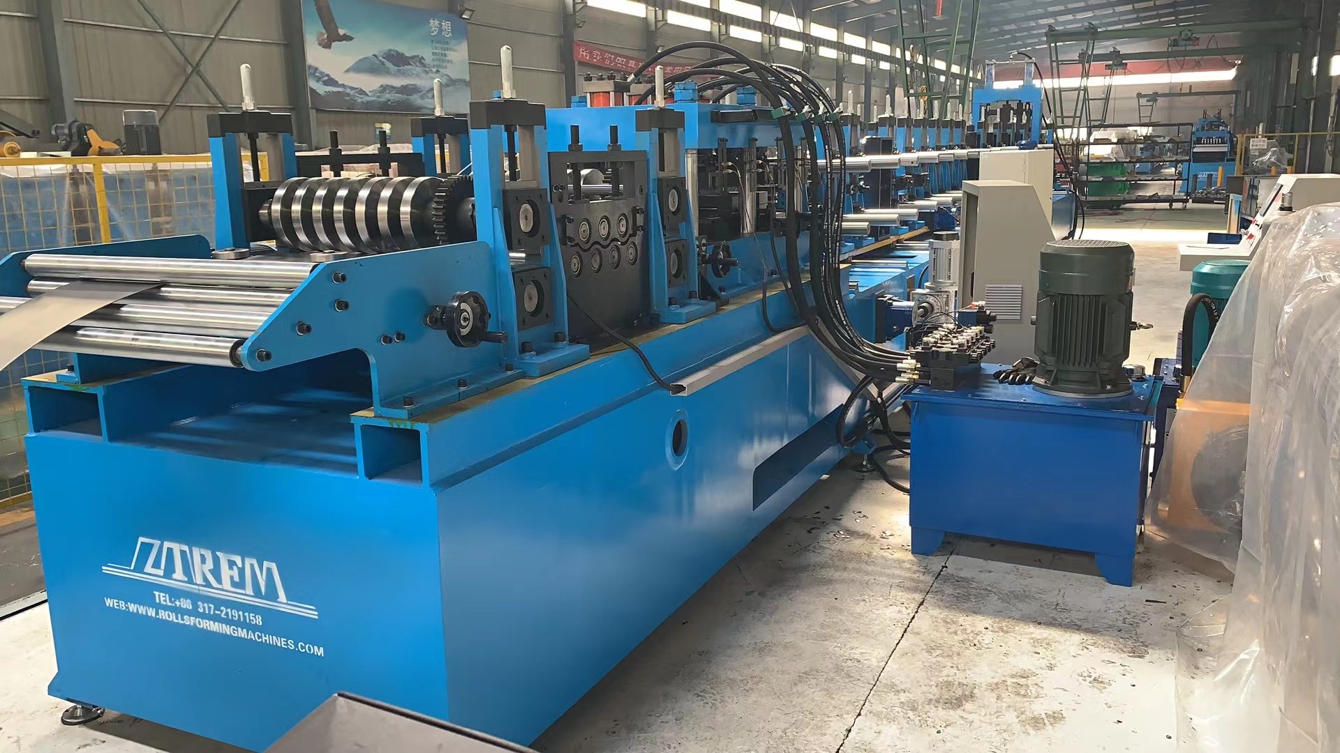 80-300mm 1.5-3mm C Purlin Z Purlin roll forming machine working video