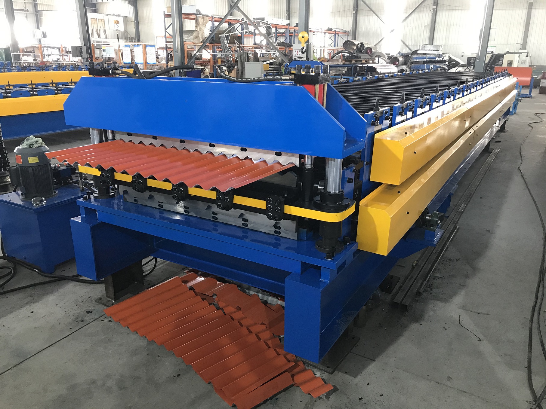 1250 Metal Roofing Sheet with Anti-condensation Felt Roll Forming Machine
